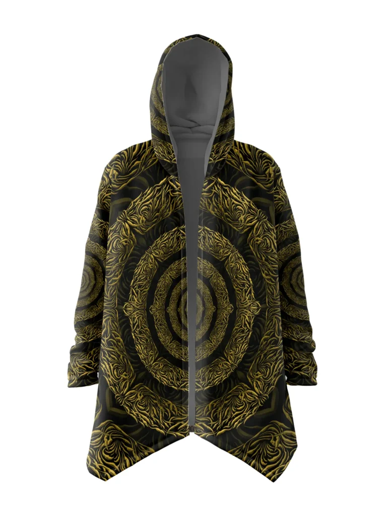Sherpa cloak - Gold sacred wheel | UV-Reactive - Yantrart Store
